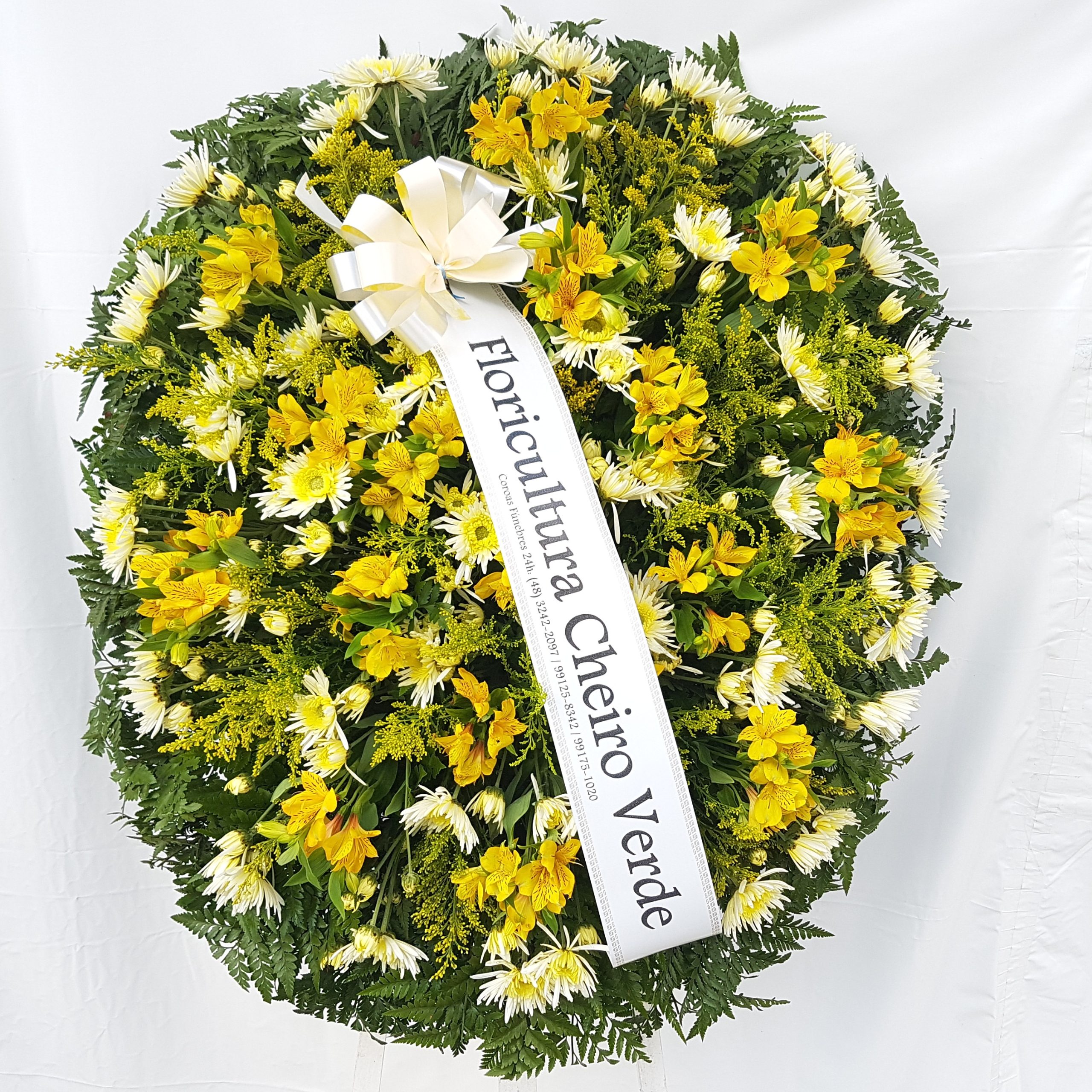 Coroa Flores Campo Tradicional F-256 - Floricultura Cheiro Verde